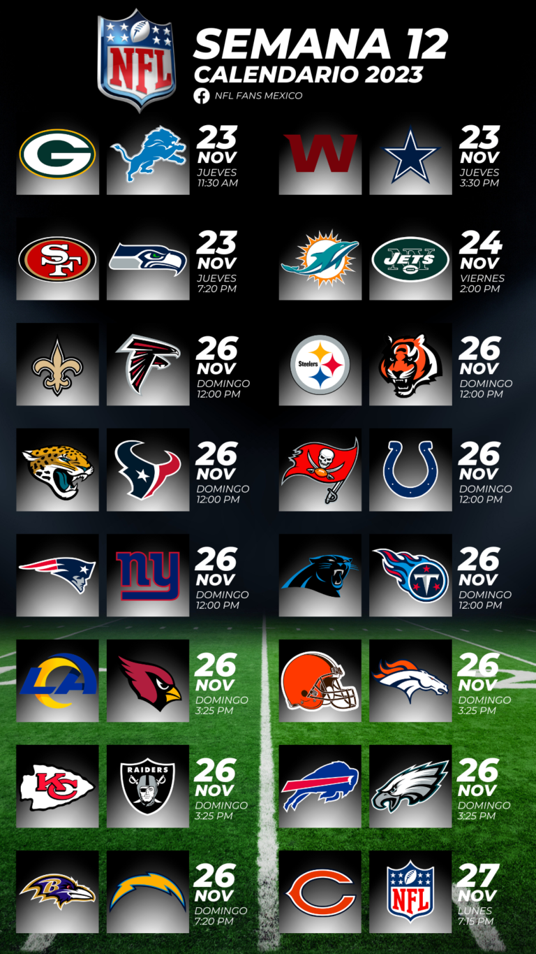 El Calendario de Juegos de la NFL 2023