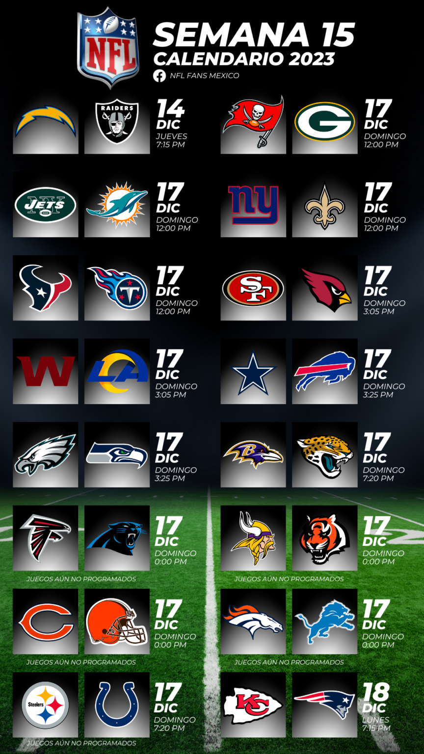 El Calendario de Juegos de la NFL 2023