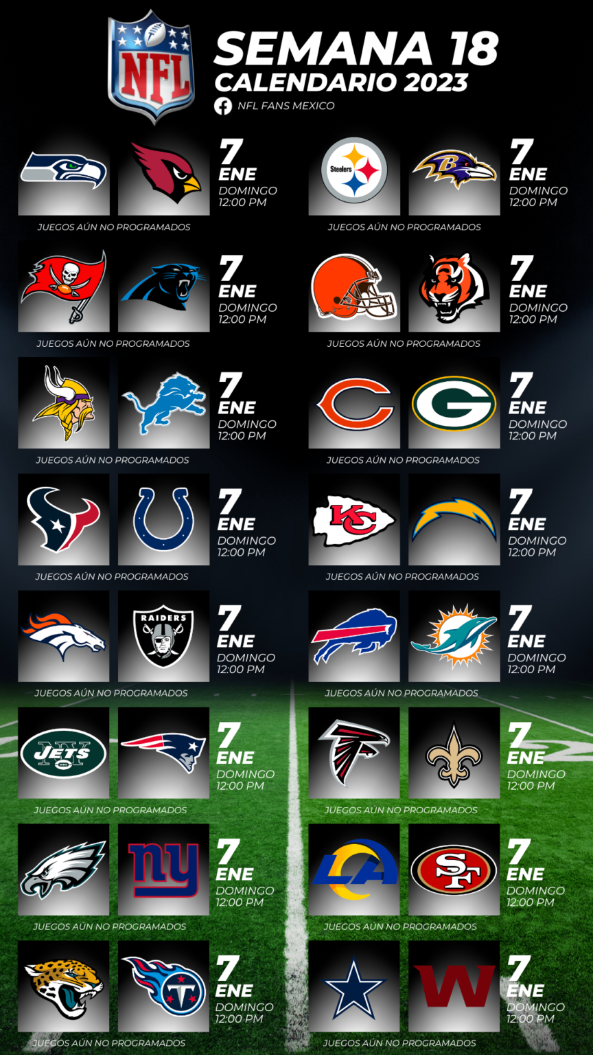 El Calendario de Juegos de la NFL 2023